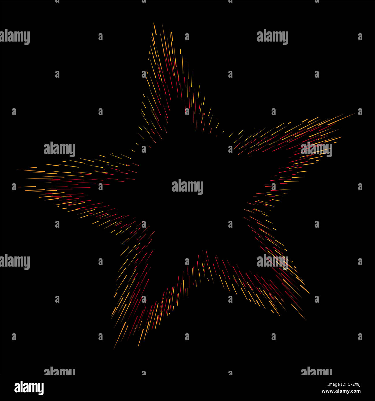 Fire in star shape Stock Photo - Alamy