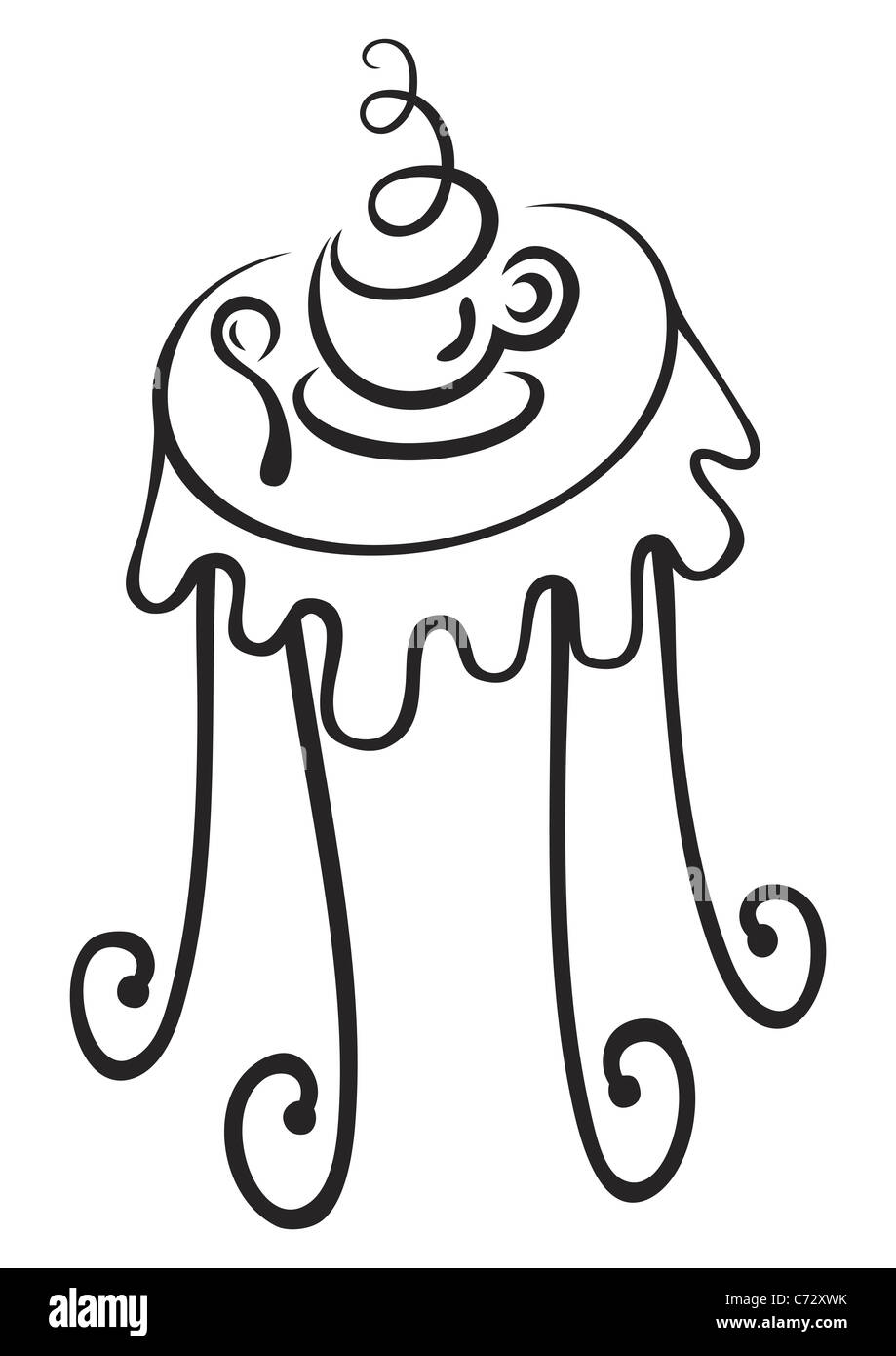 Cup coffee table Black and White Stock Photos & Images - Alamy