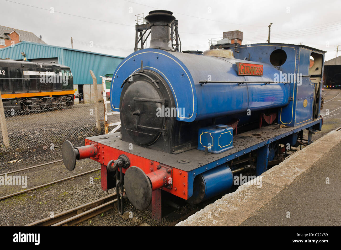 Steam train formerly used to transport Guinness beer in Dublin, at the ...