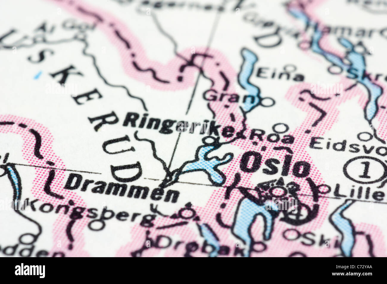 Oslo map hi-res stock photography and images - Alamy