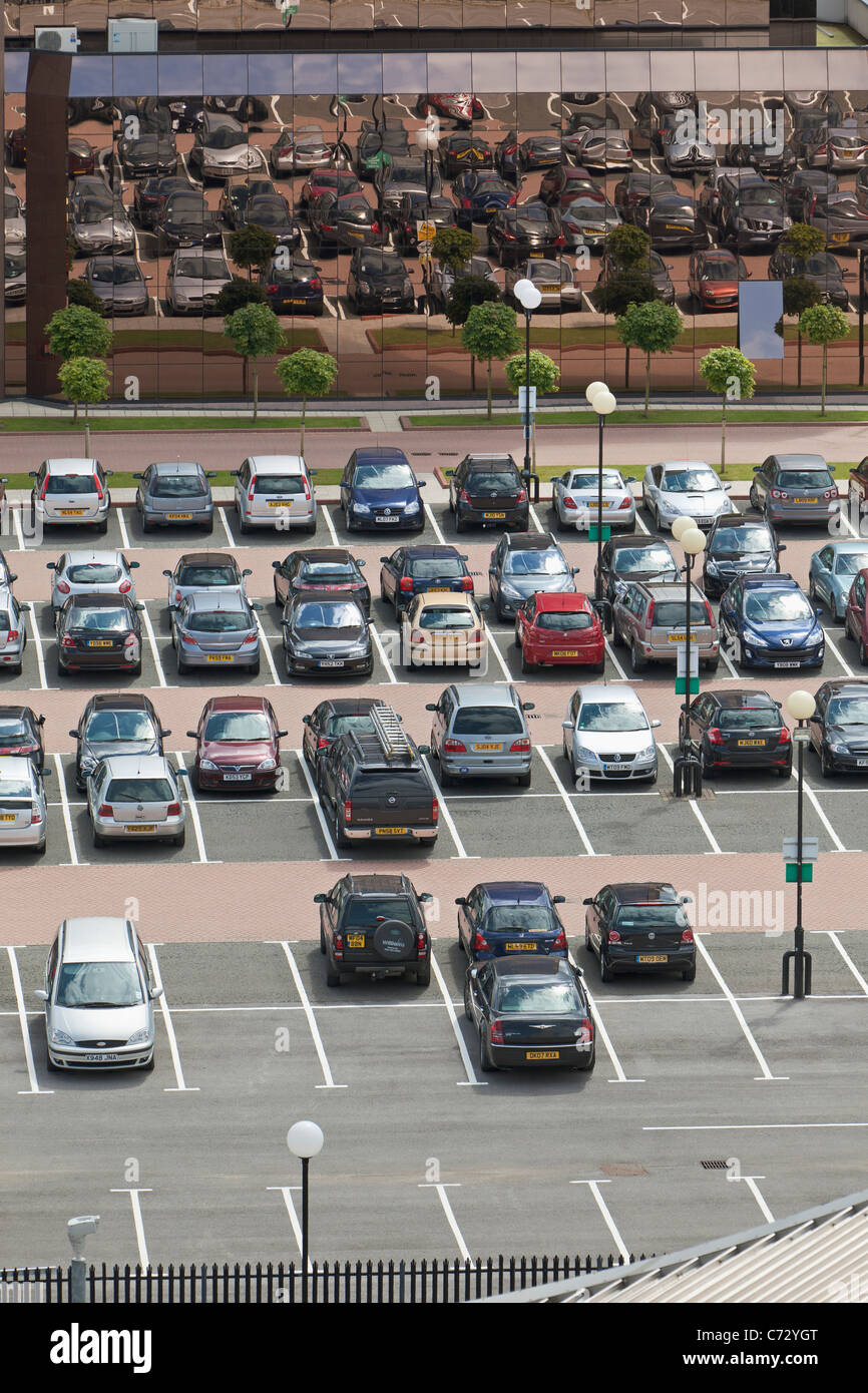 view of a public car park, England Stock Photo - Alamy
