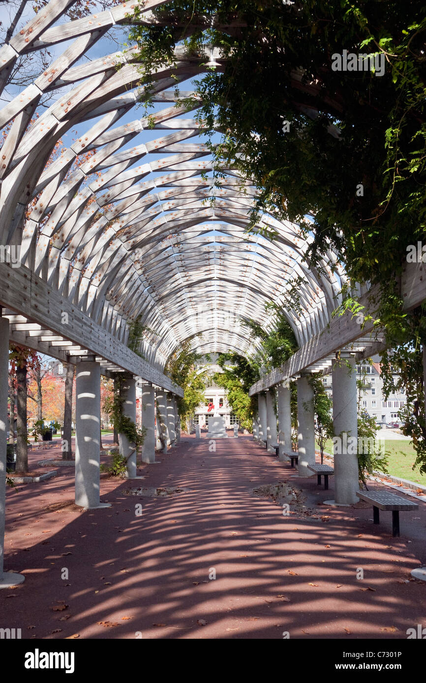 Covered walkway near The Wharf, Boston, Massachusetts, USA Stock Photo ...