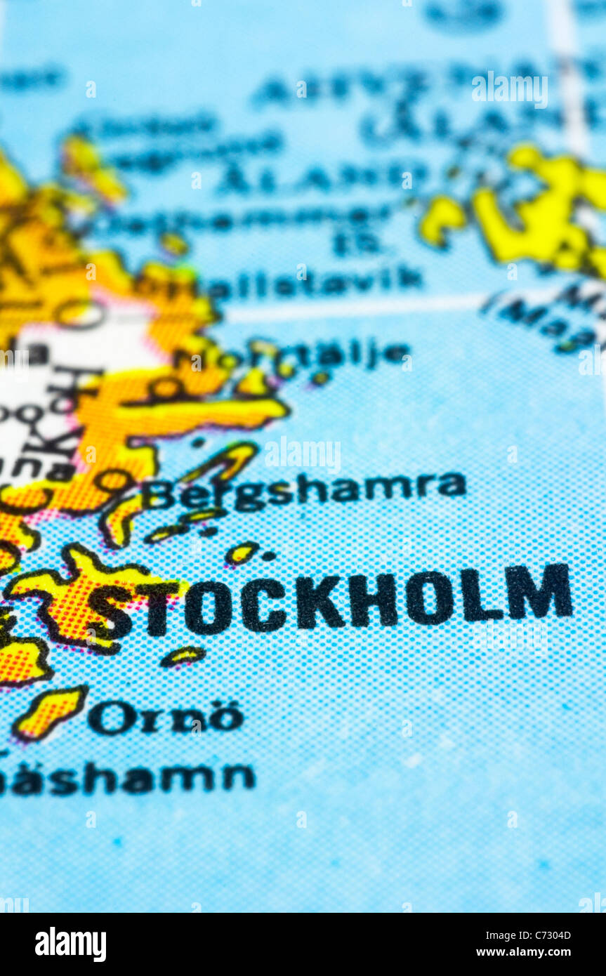 Map stockholm capital city sweden hi-res stock photography and images ...