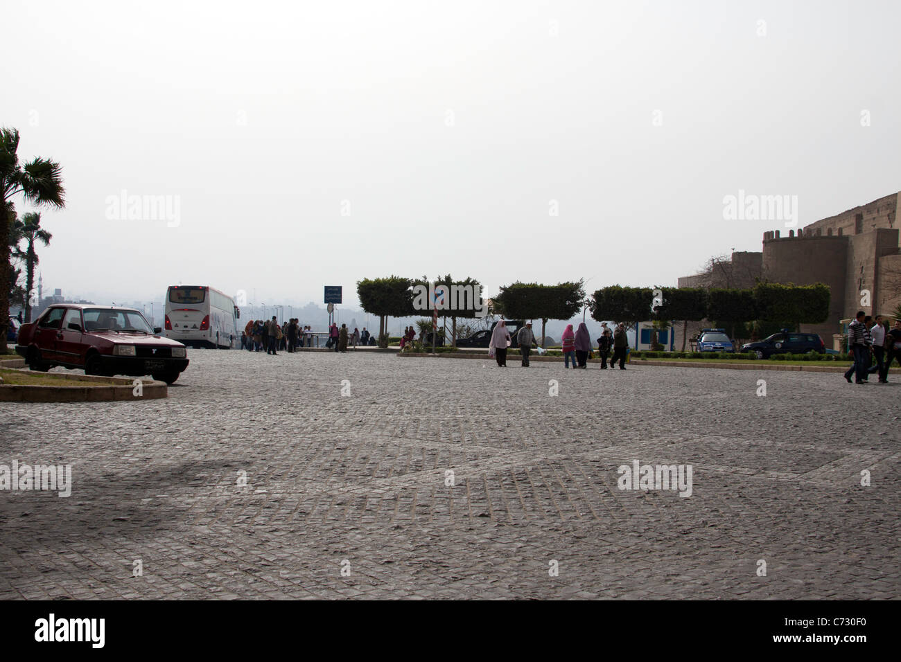Large open space outside the Saladin Citadel, near the parking, in ...