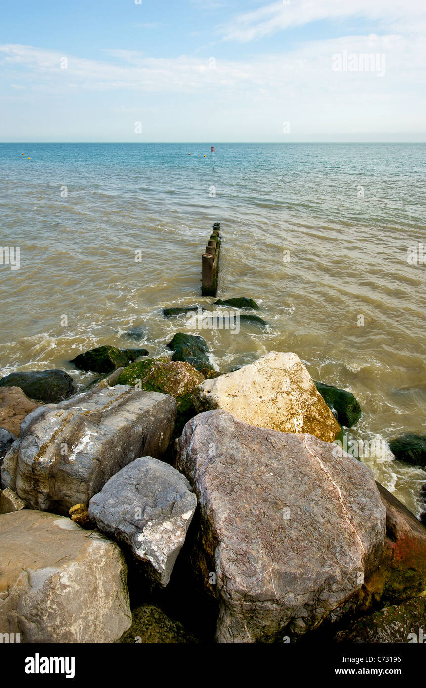 Rock stone boulders breakwater hi-res stock photography and images - Alamy
