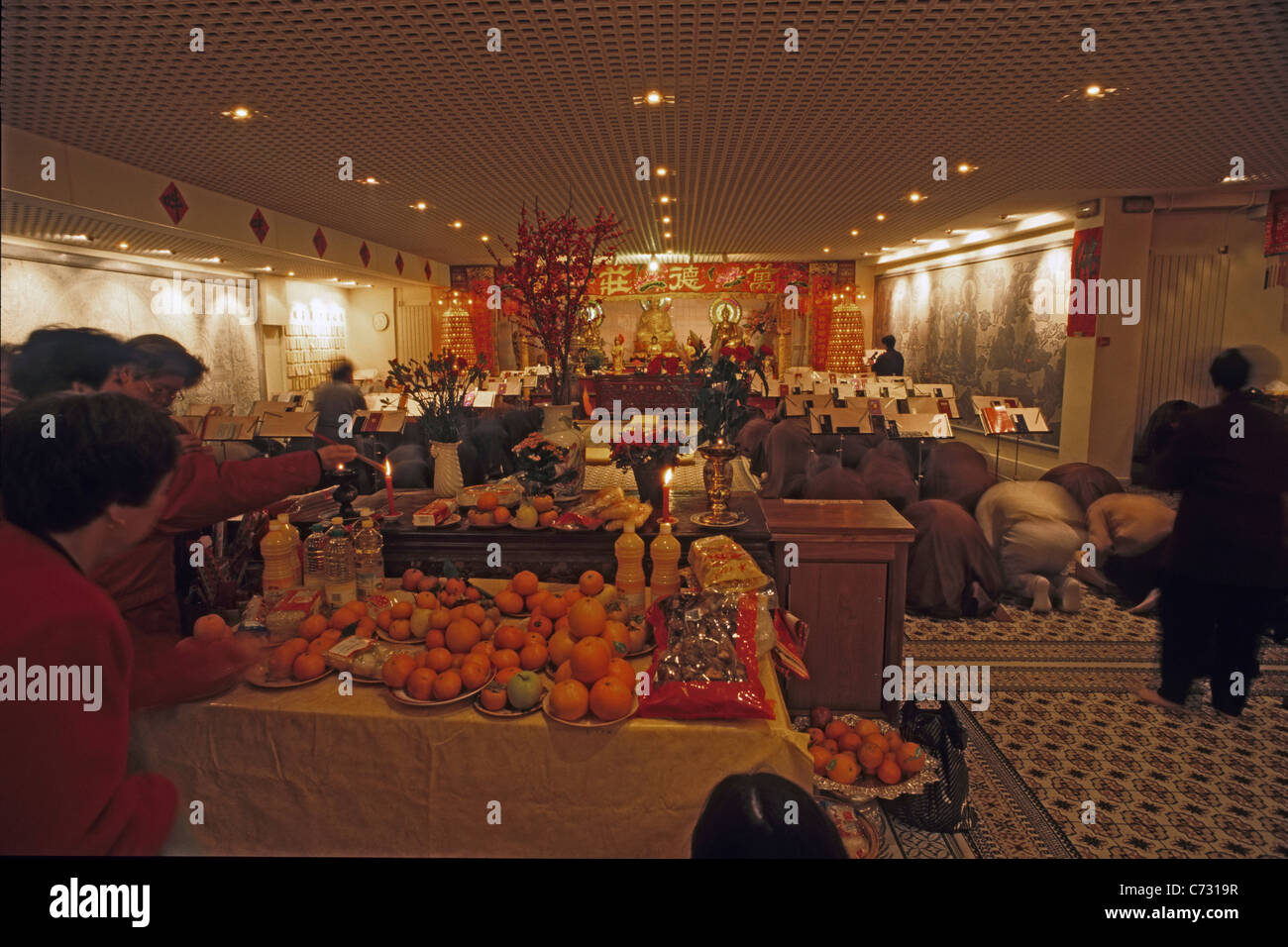 Inside a Buddhist Temple in Paris, France Stock Photo - Alamy