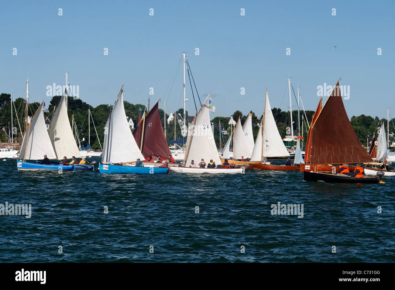 Flotilla of small sailing ships, regatta, maritime event : Week of the ...