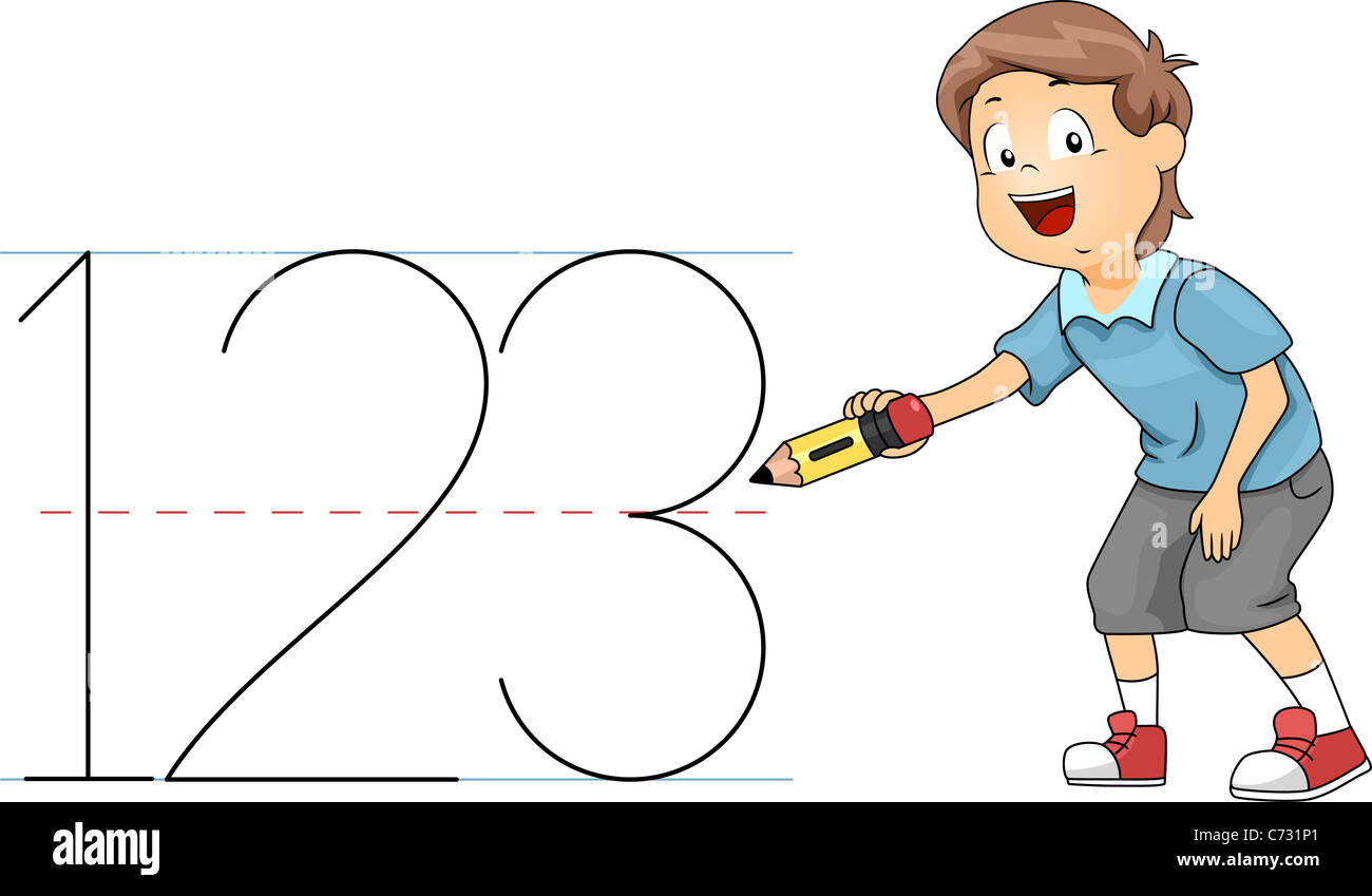 Animated Kid Writing