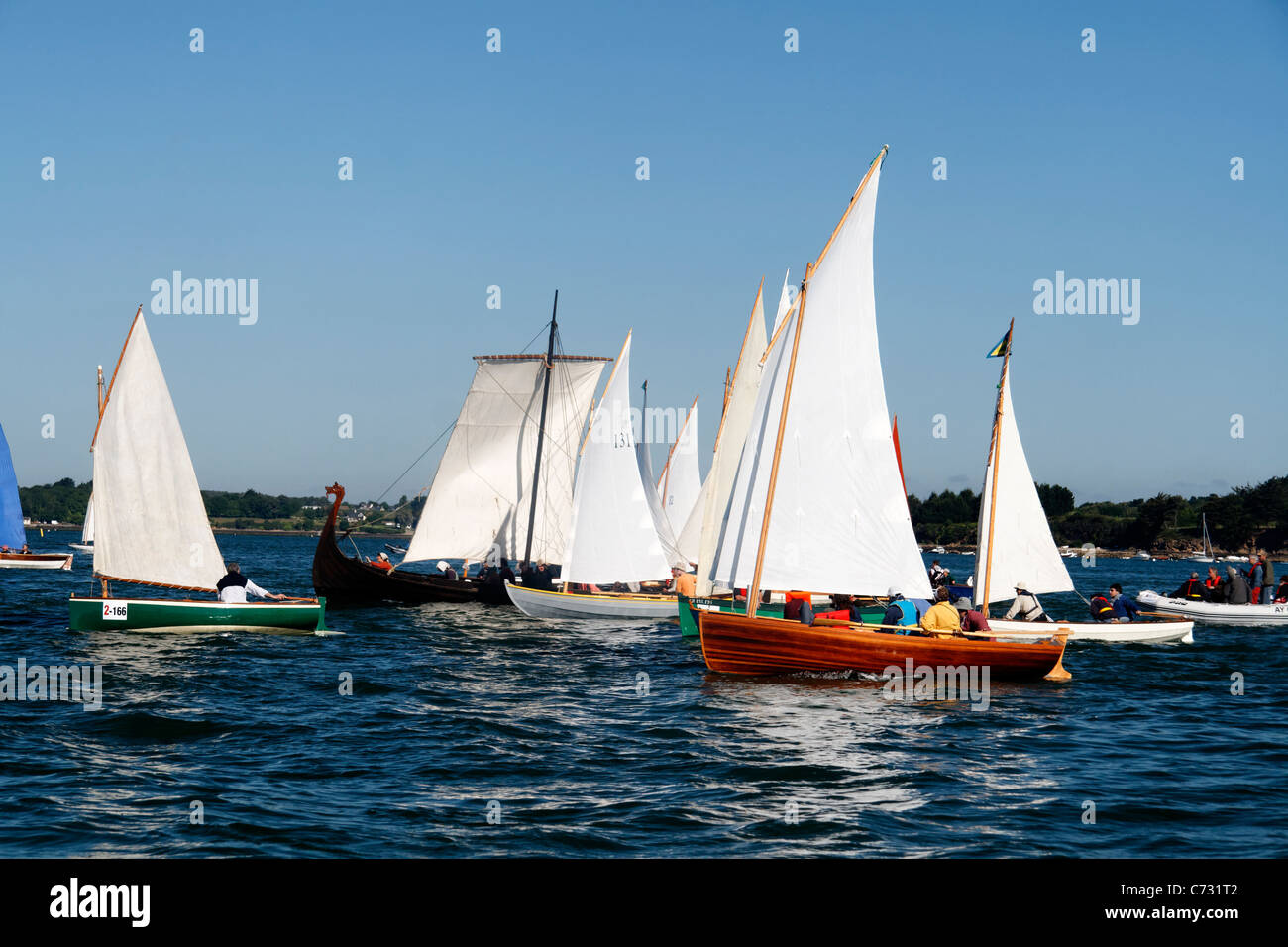 Flotilla of small sailing ships, regatta, maritime event : Week of the ...