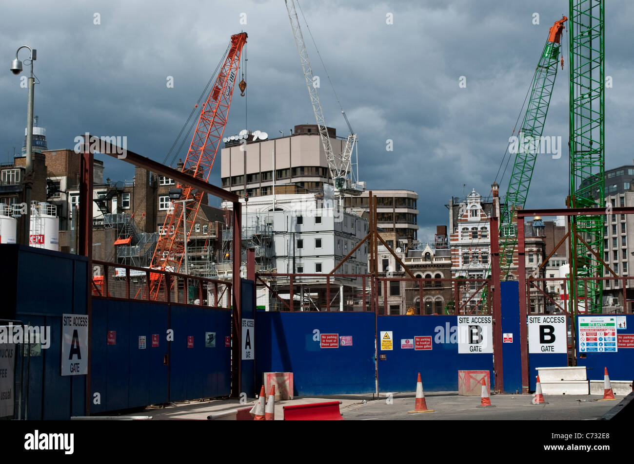 Centre Point Tottenham Court Road Station re-development building site ...