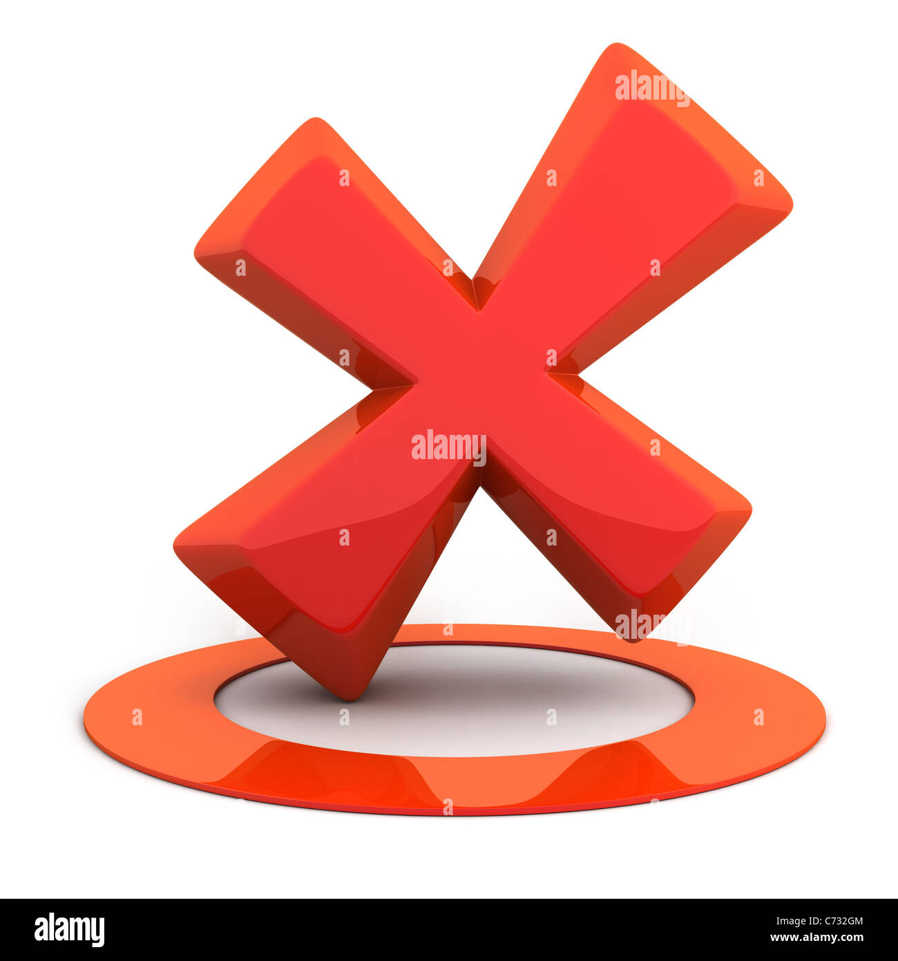 Abstract red Sign no (done in 3d Stock Photo - Alamy