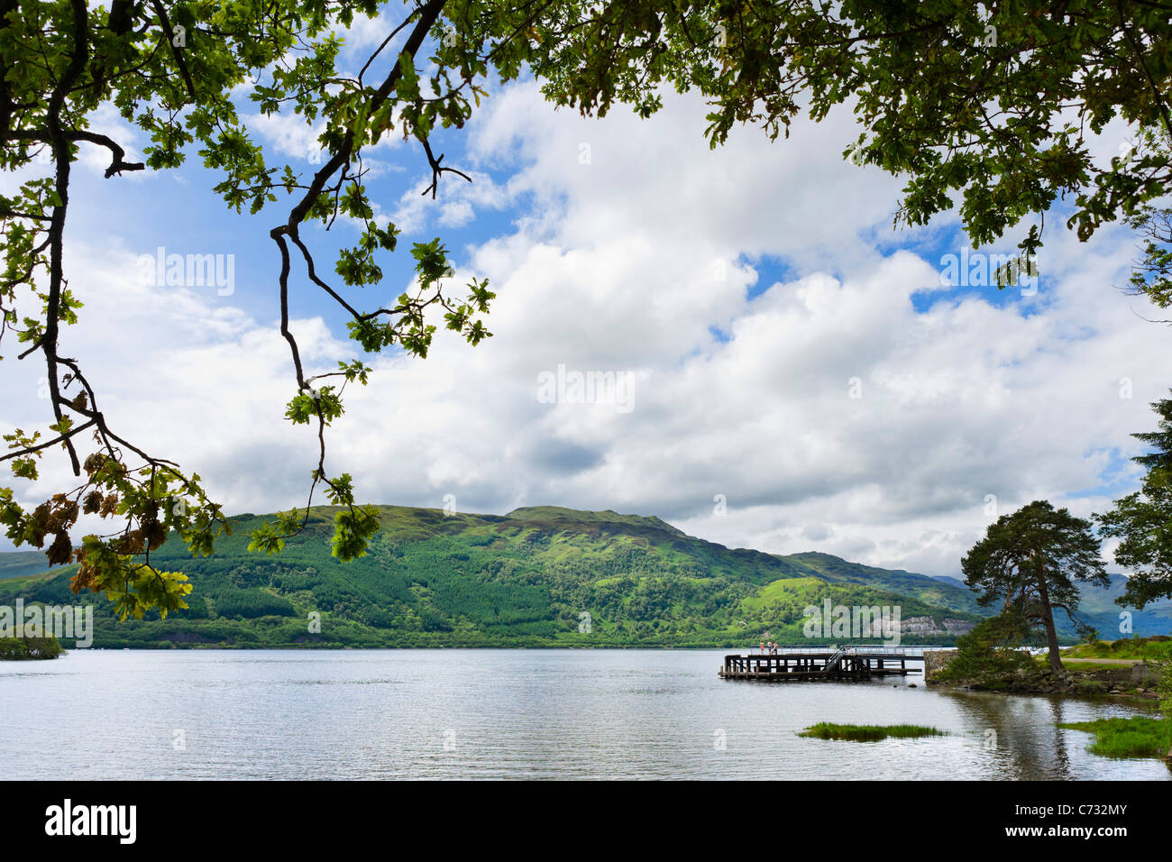 Eastern shore of Loch Lomond at Rowardennan, Scotland, UK Stock Photo ...