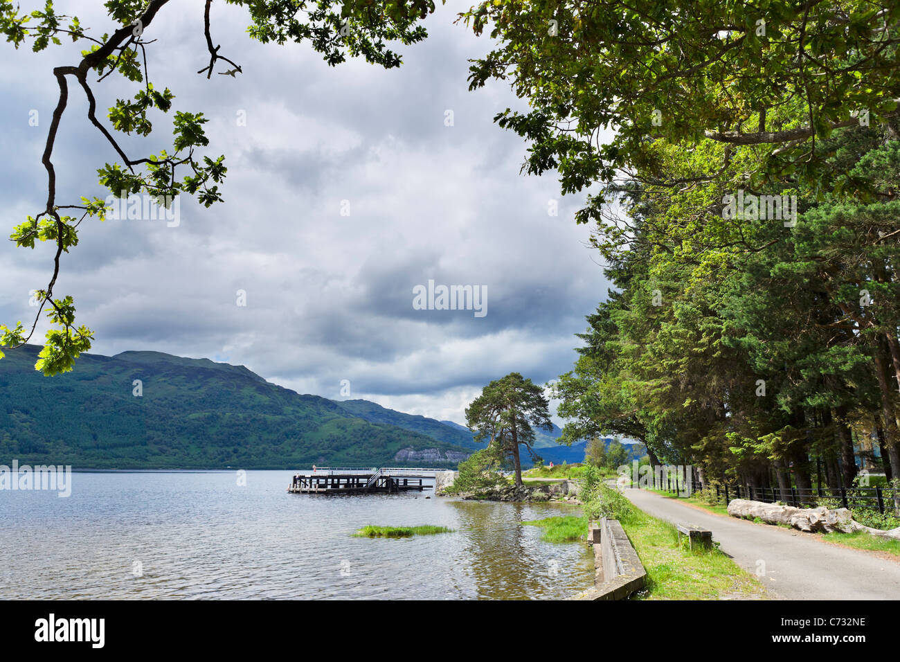 Eastern shore of Loch Lomond at Rowardennan, Scotland, UK Stock Photo ...