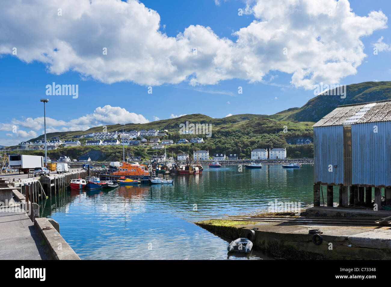The harbour at Mallaig, Lochabar, Highland, Scotland, UK Stock Photo ...