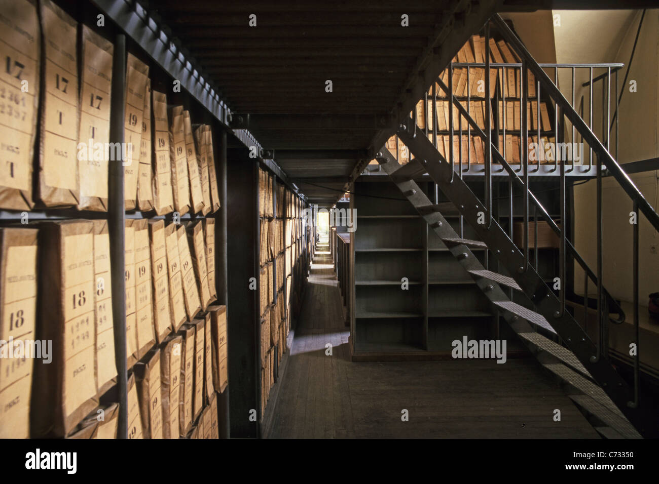 Case records in the Palais de Justice, Law Courts, Paris, France Stock ...