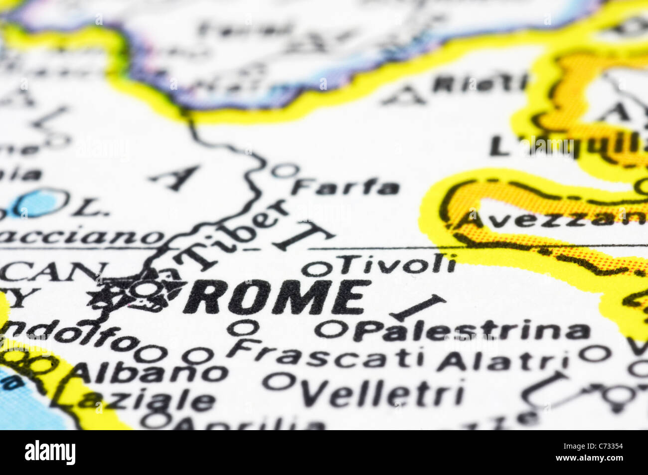 Close up rome on map hi-res stock photography and images - Alamy