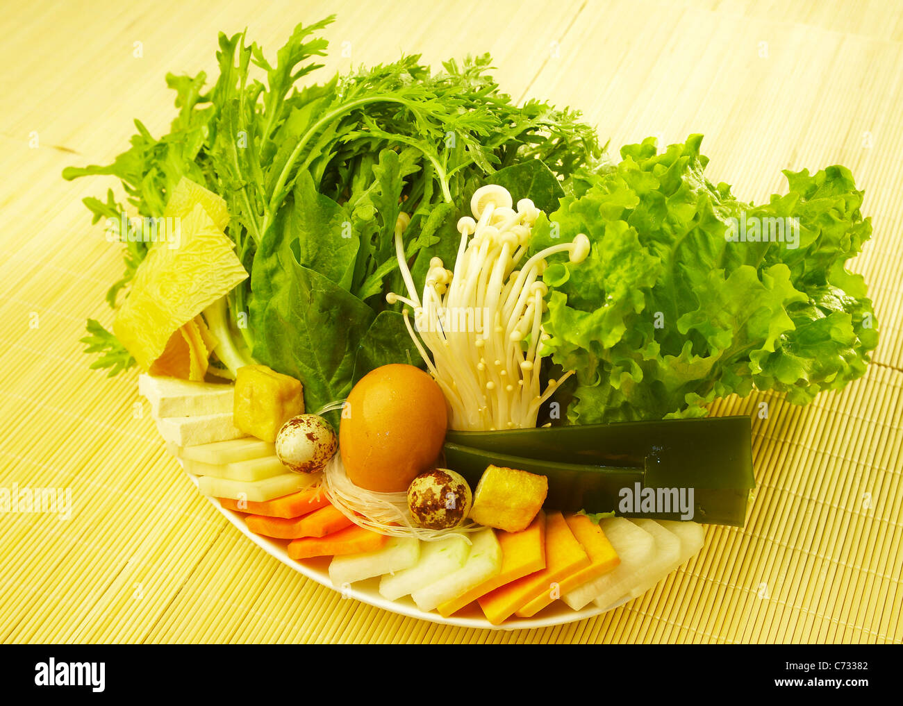 Crown daisy vegetable hi-res stock photography and images - Alamy