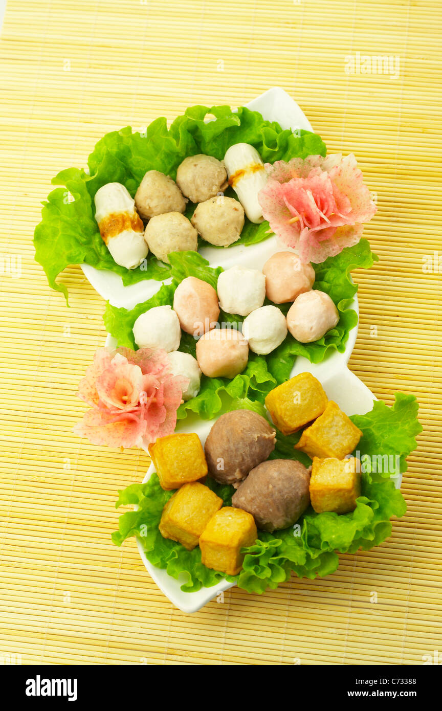 Hot pot dishes,all kinds of meatball Stock Photo - Alamy