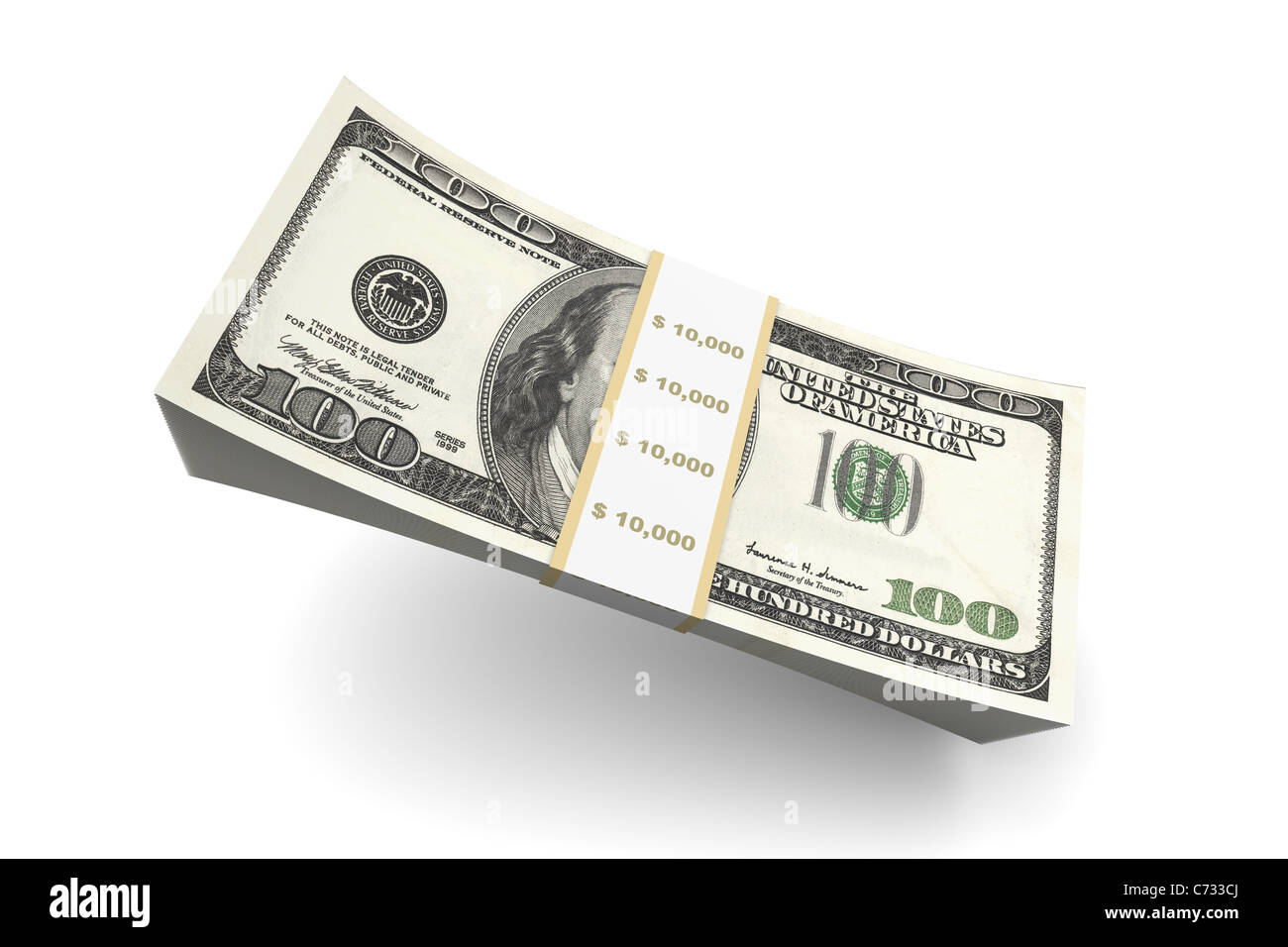 Stack of 100 Dollar Bills Stock Photo - Alamy