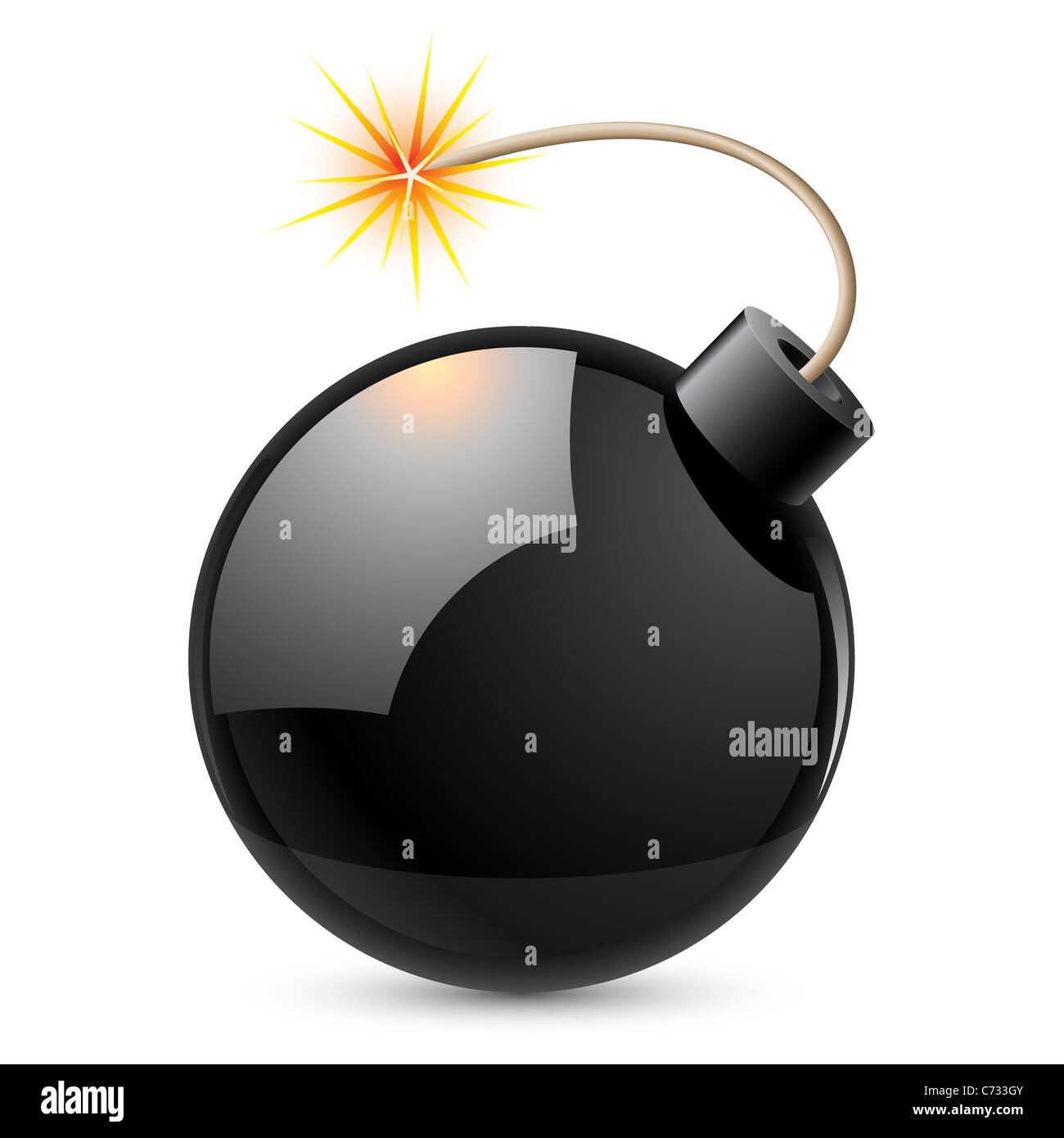 Cartoon bomb.Illustration on white background Stock Photo - Alamy