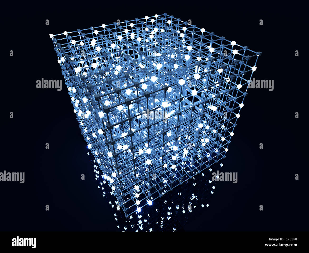 3D rendered Illustration. A glowing grid Stock Photo - Alamy
