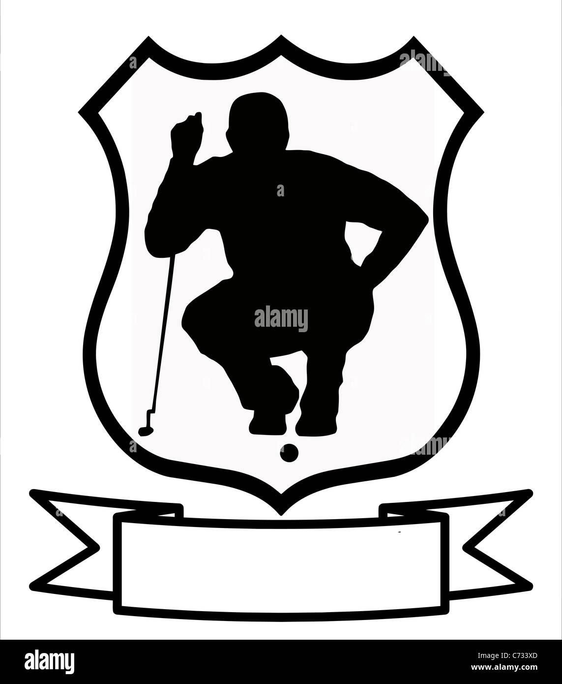 Golf Sport Emblem Badge Shield Logo Insignia Coat of Arms Stock Photo ...