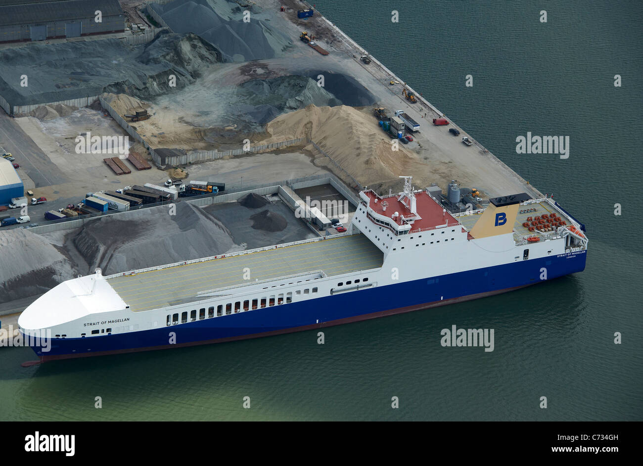 Container Ship in Tilbury Docks, South East England, UK Stock Photo - Alamy