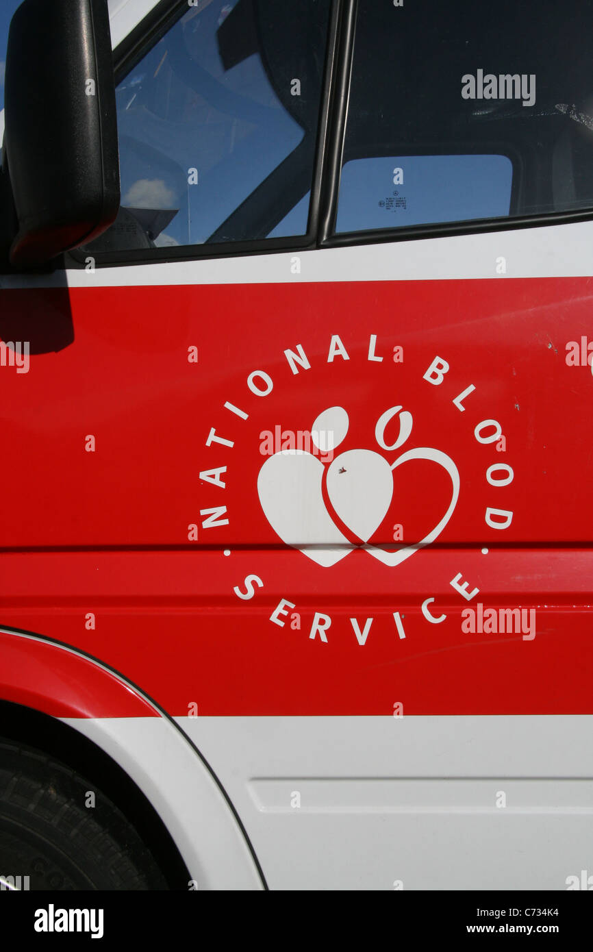 national blood service truck van mobile centre Stock Photo - Alamy