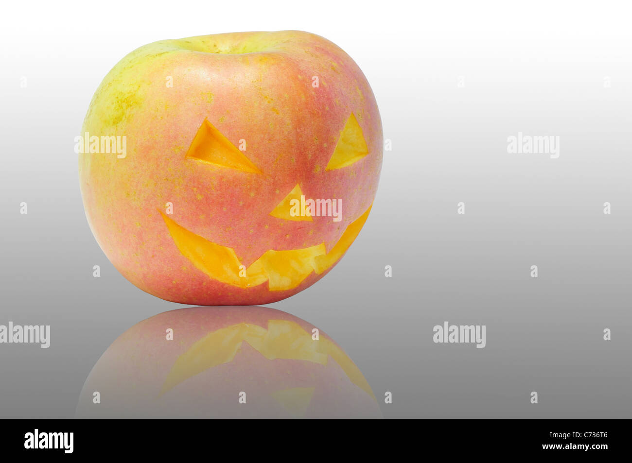 Halloween ghost made of apple Stock Photo - Alamy
