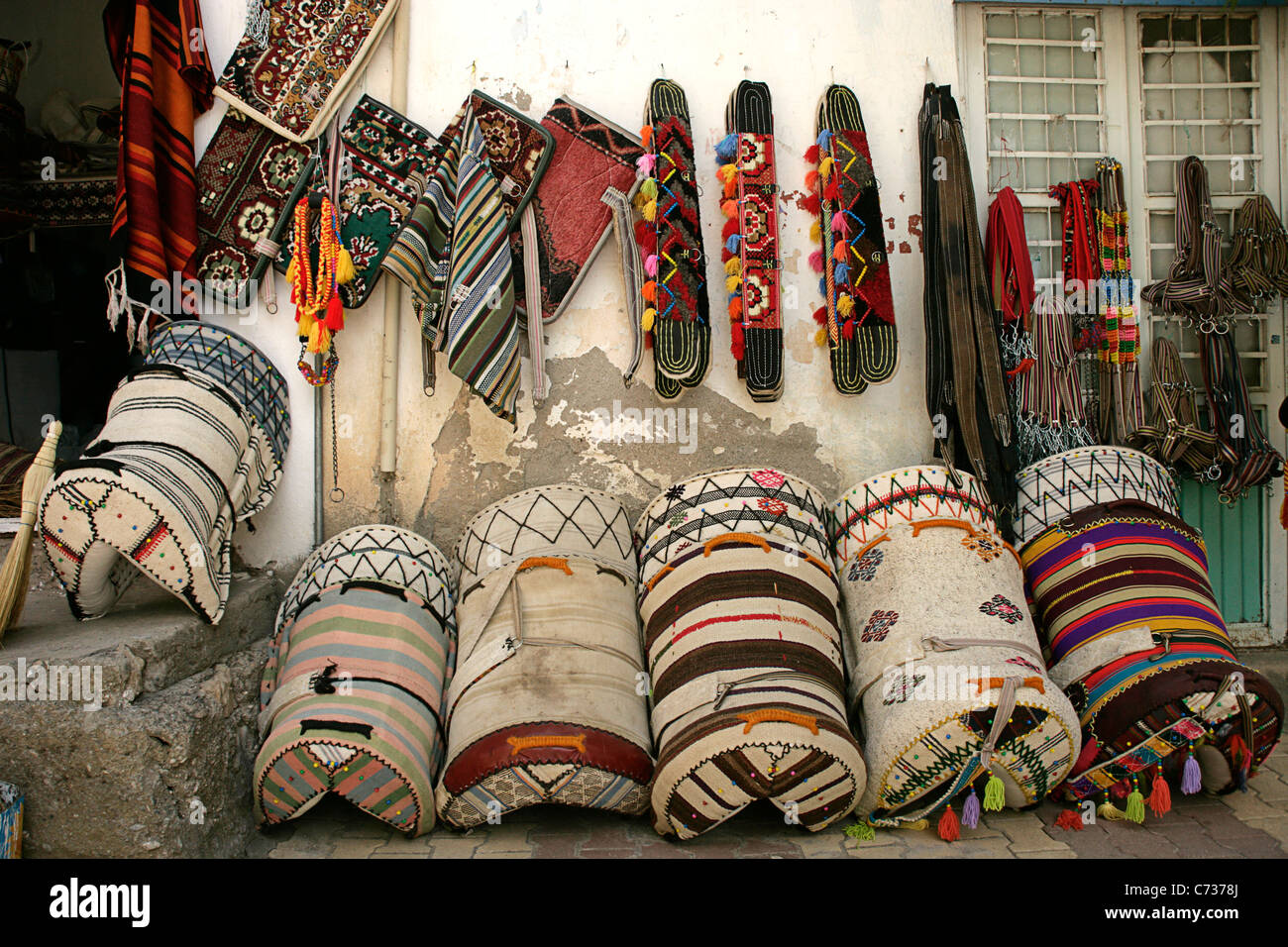 Traditional saddles (palan) and other equestrian accessories in Gerger ...