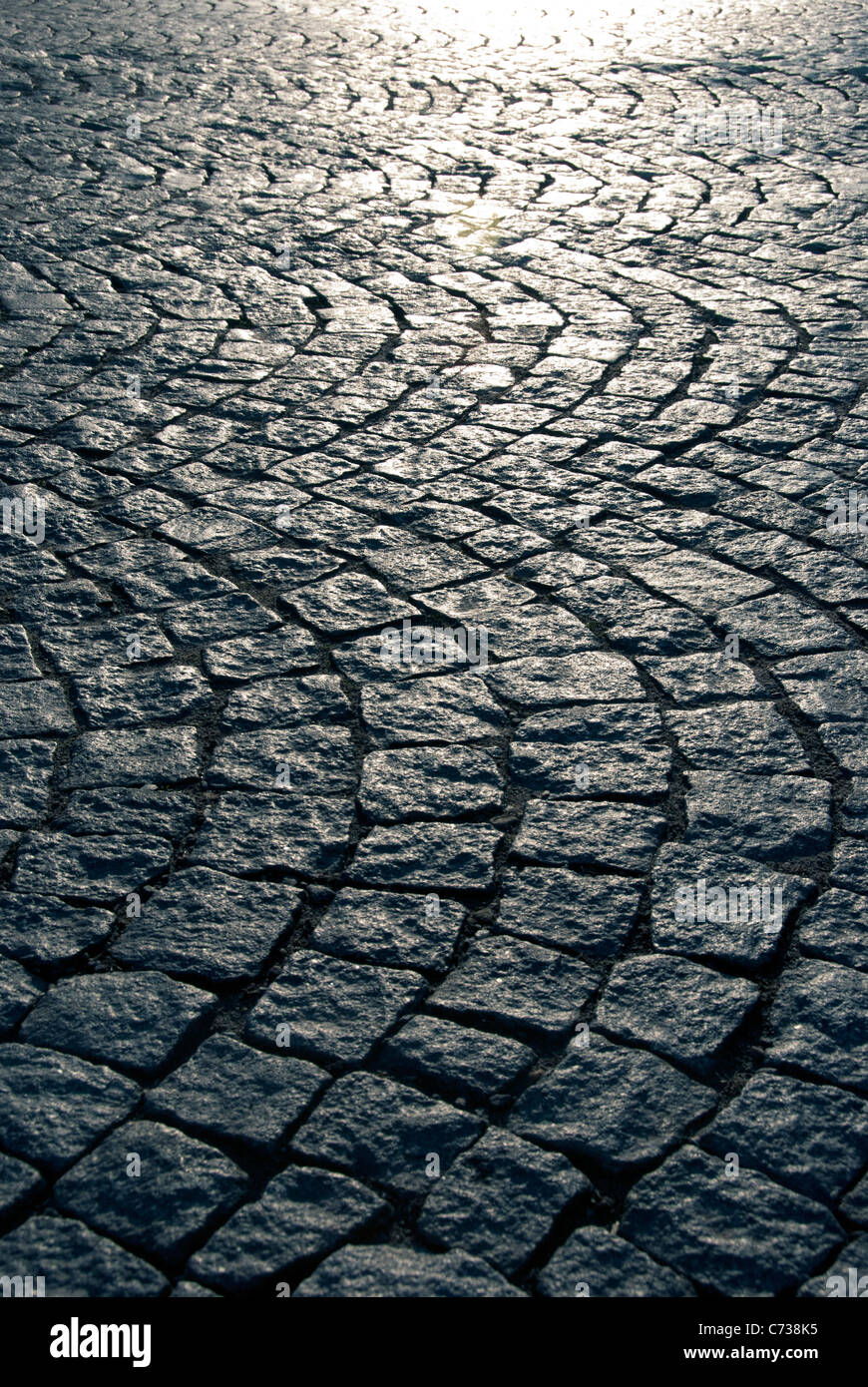road paved with setts Stock Photo - Alamy