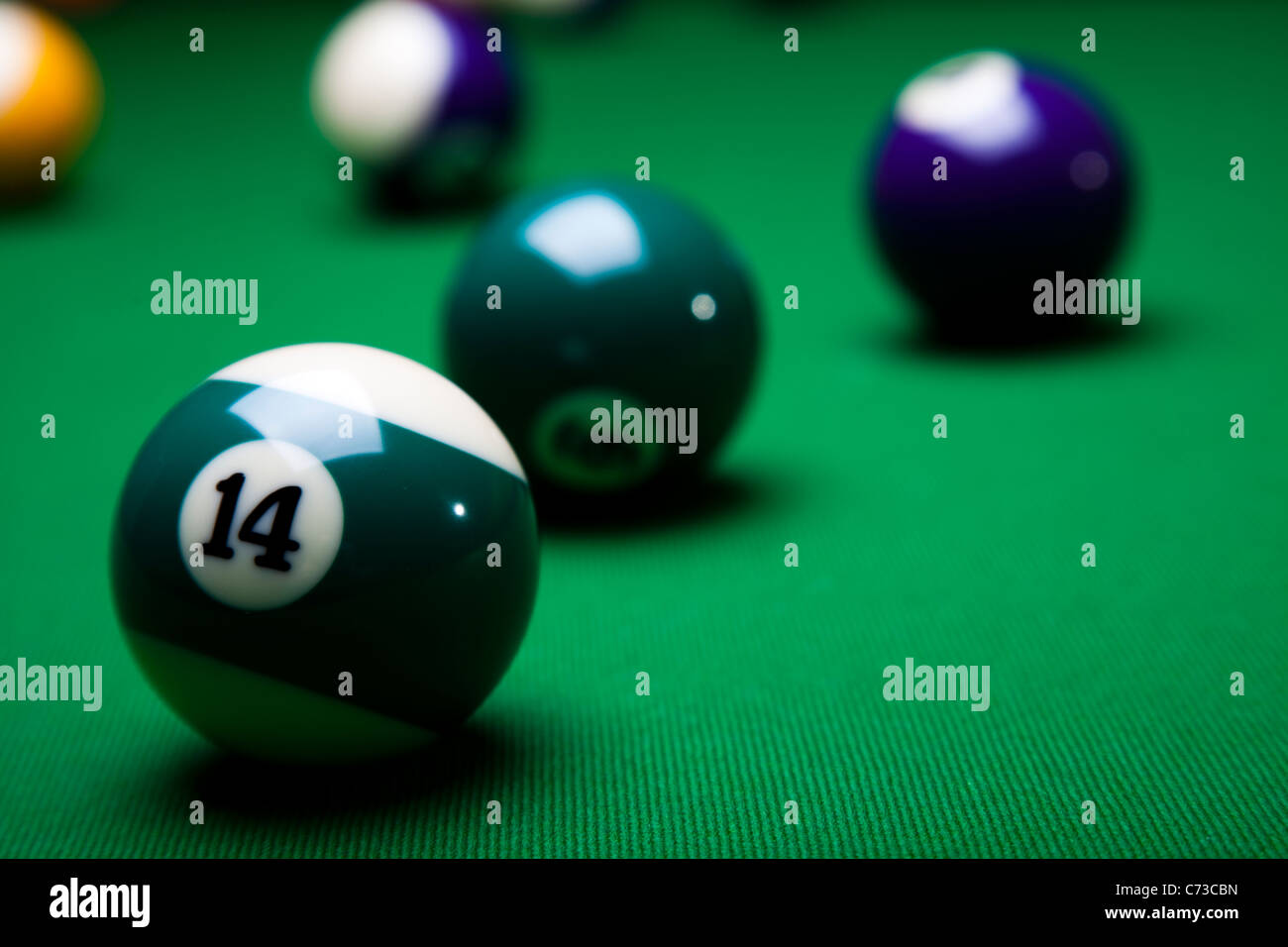 Billiard ball close up Stock Photo - Alamy
