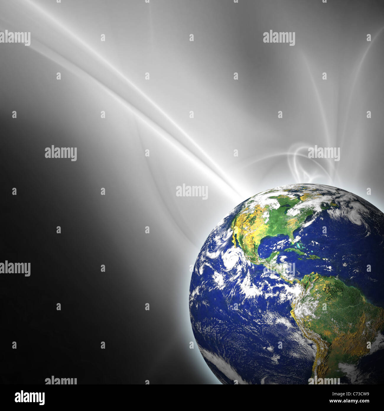 Our planet earth over a dark and abstract background Stock Photo - Alamy