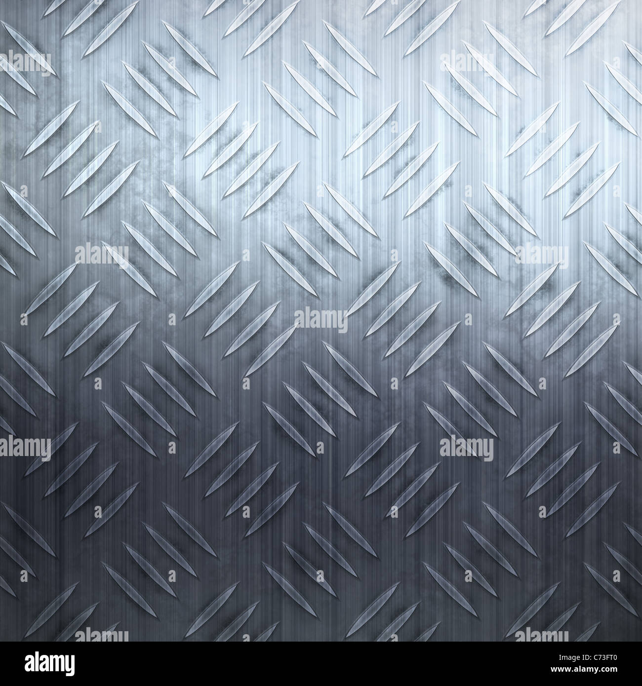 Worn diamond plate metal texture in a cool blue hue Stock Photo - Alamy