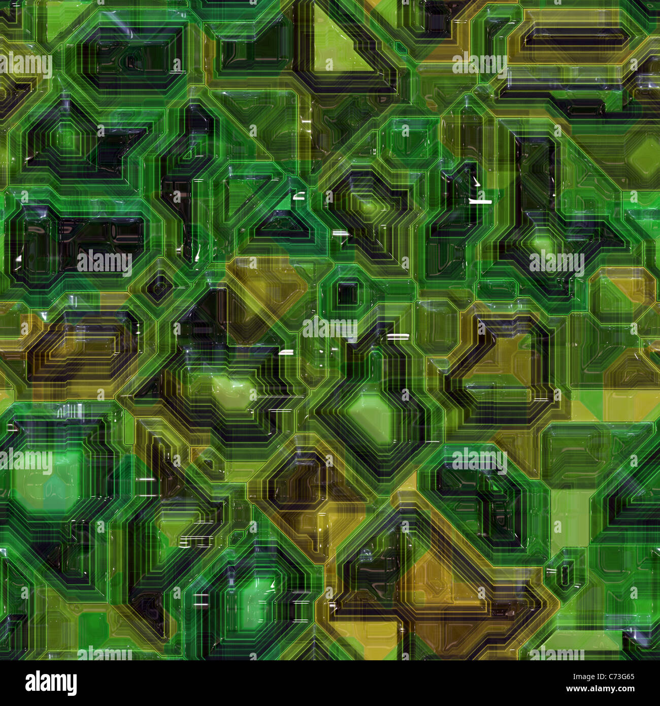 Seamless computer circuity pattern in a green tone Stock Photo - Alamy