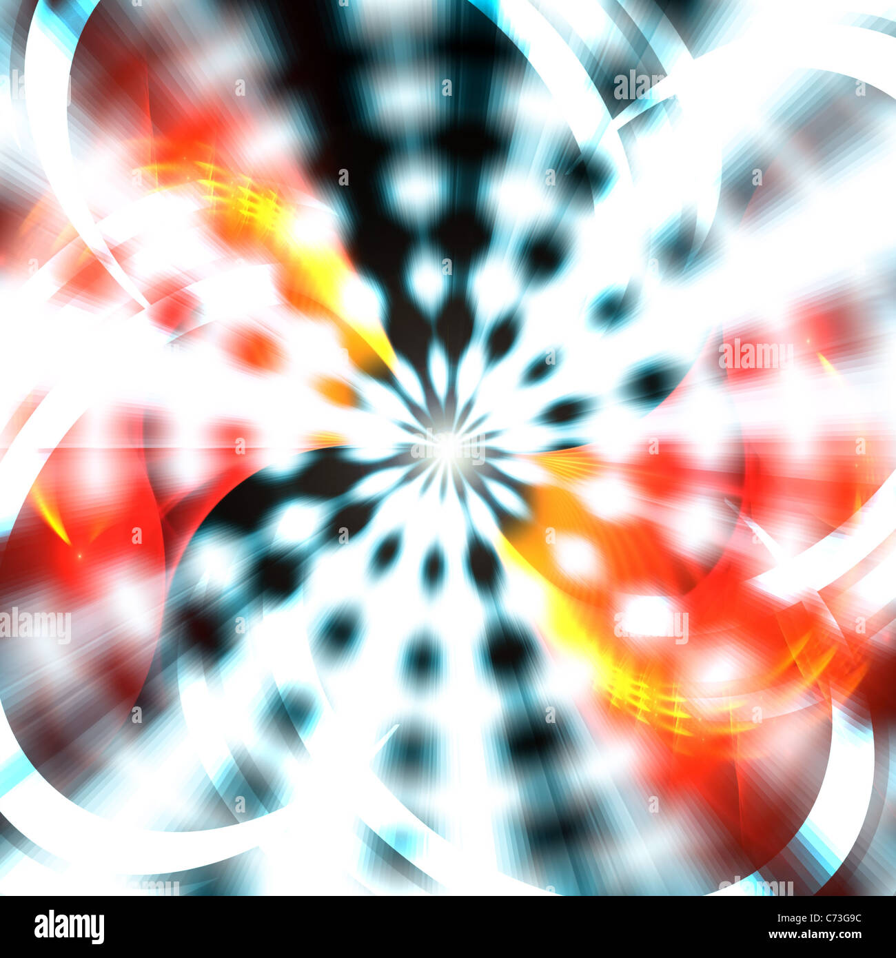 A bright abstract vortex illustration that radiates from the center ...