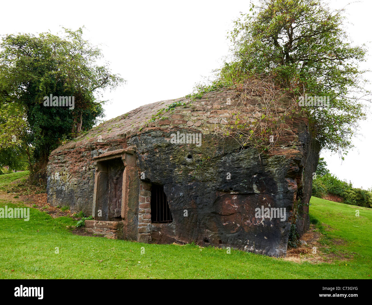 Roman Shrine in Edgar`s Field Park in Chester Cheshire UK Stock Photo ...