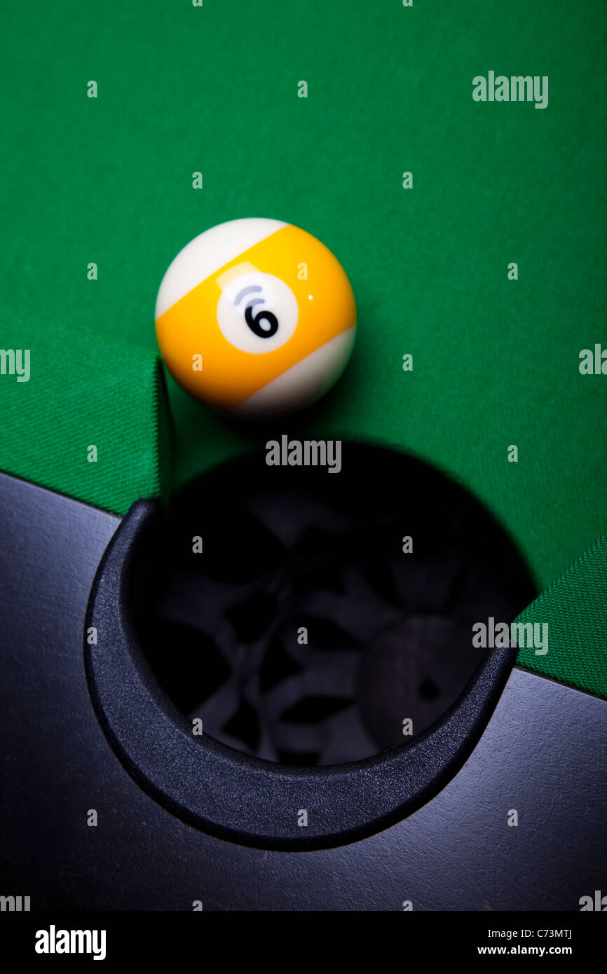 Billiard ball close up Stock Photo - Alamy