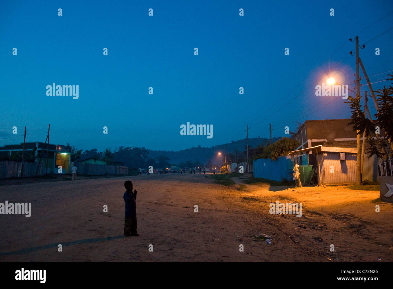 Jinka by night, Ethiopia Stock Photo - Alamy