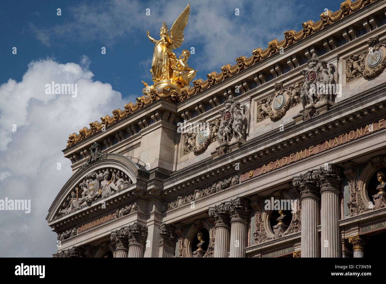 Main Facade of Palais Garnier Opera House; Paris, France Stock Photo ...
