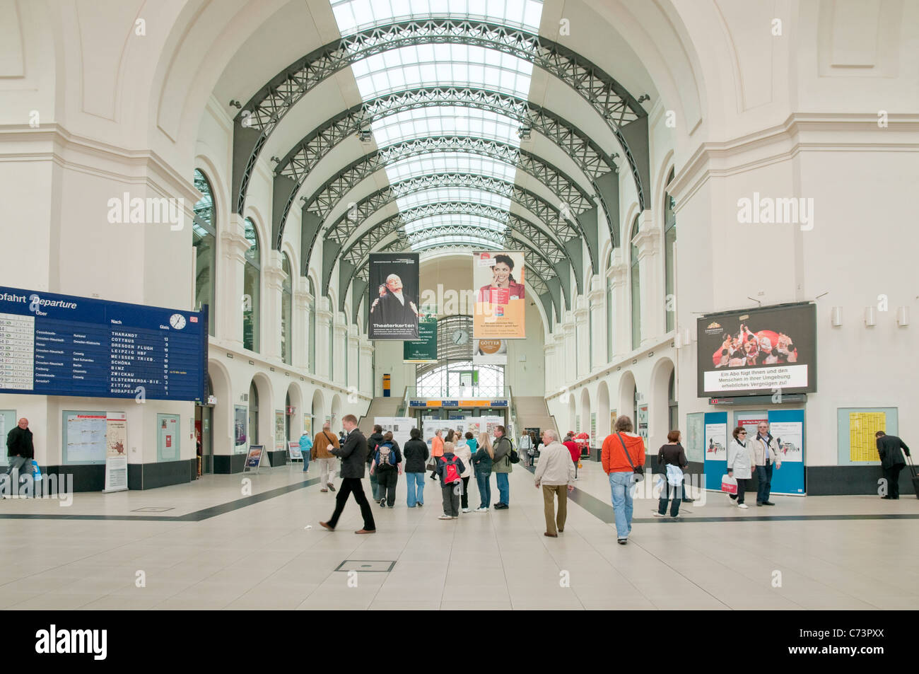 Dresden Hauptbahnhof main station, the Free State of Saxony, Germany ...