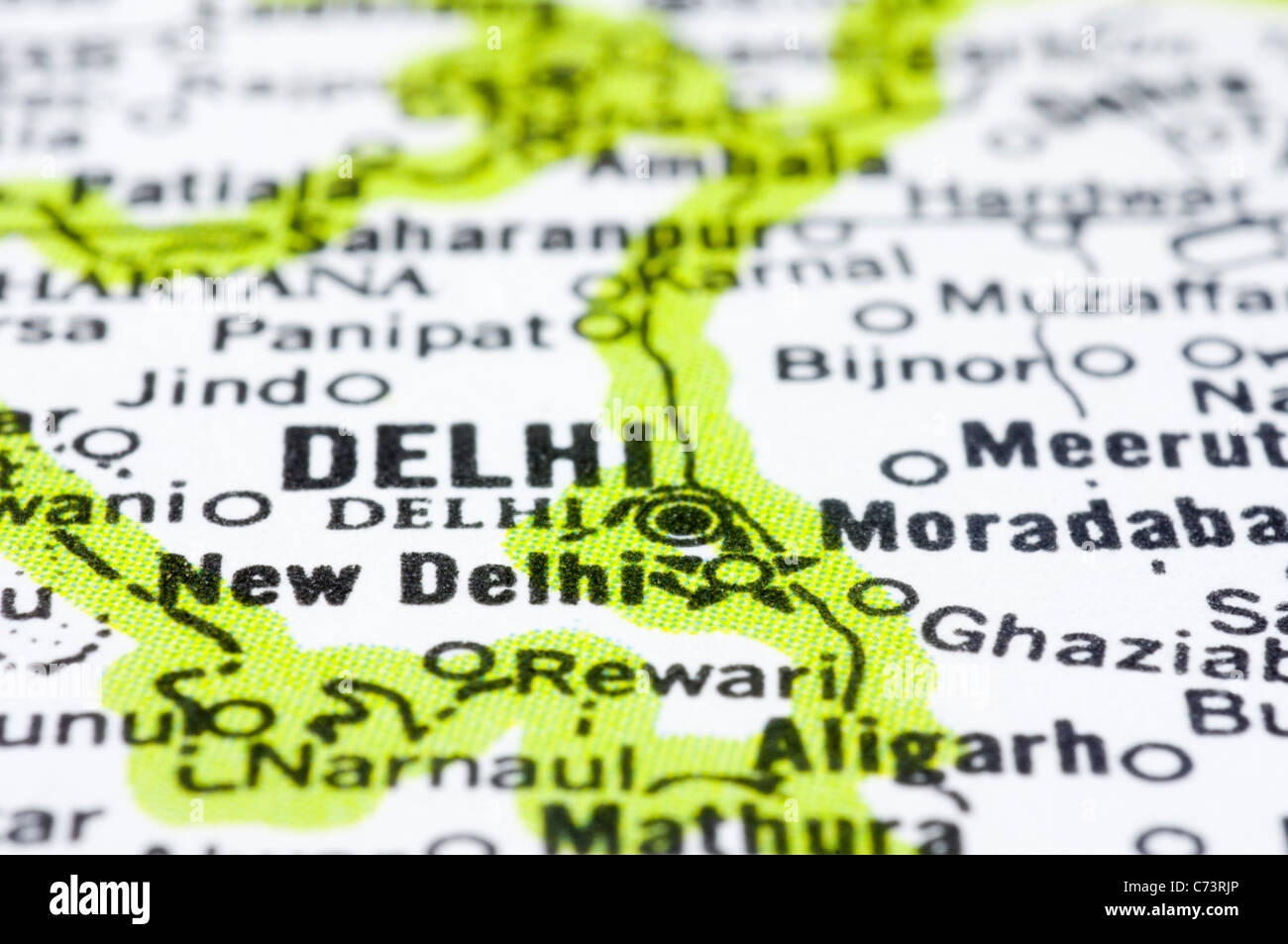 Map of new delhi hi-res stock photography and images - Alamy