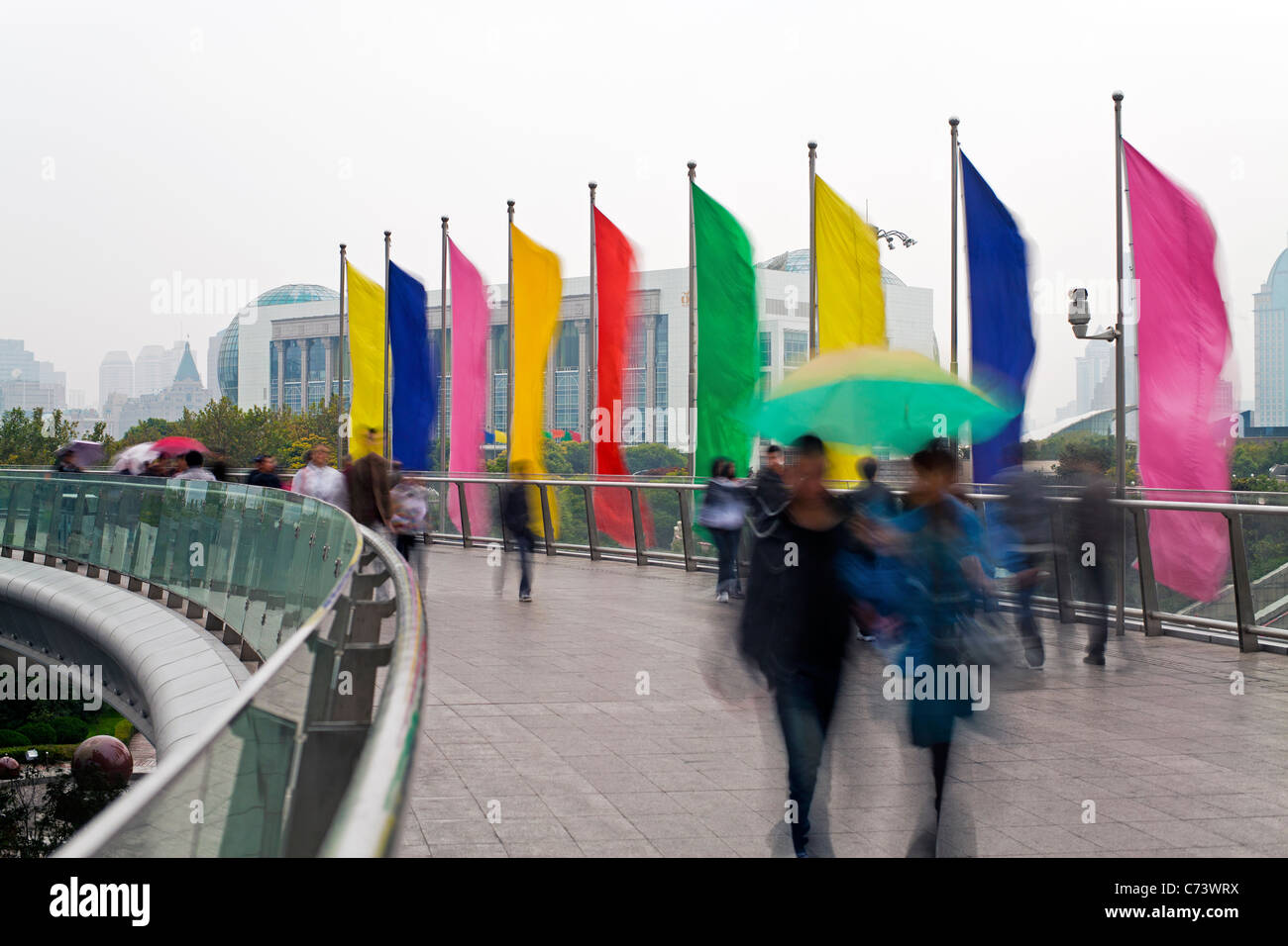 Colourful flags shanghai china hi-res stock photography and images - Alamy
