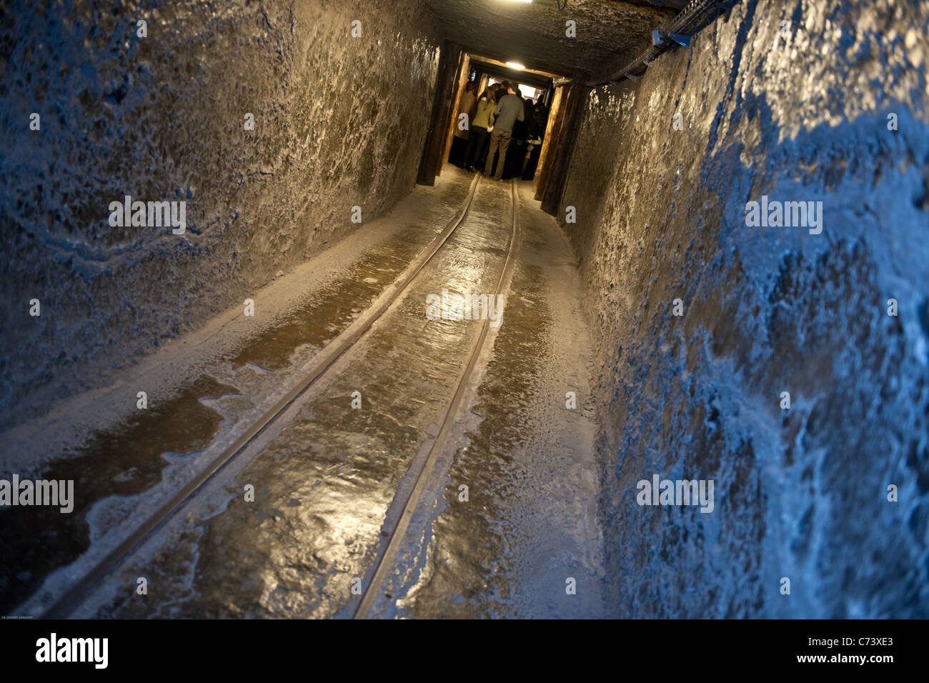 Salt mine train tract in Poland Stock Photo - Alamy