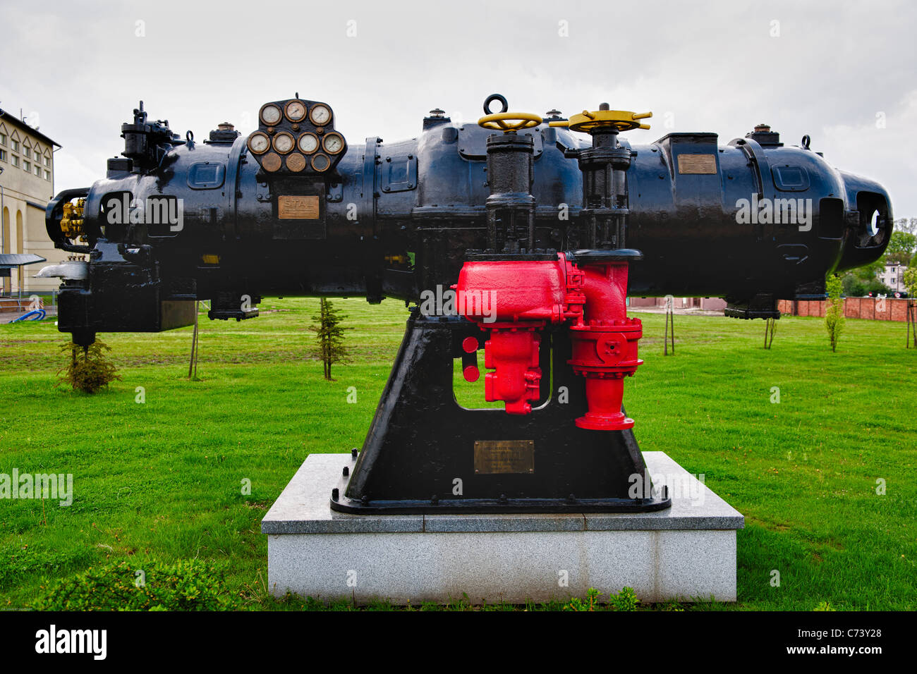 Water pump in Poland Salt Mine Stock Photo - Alamy