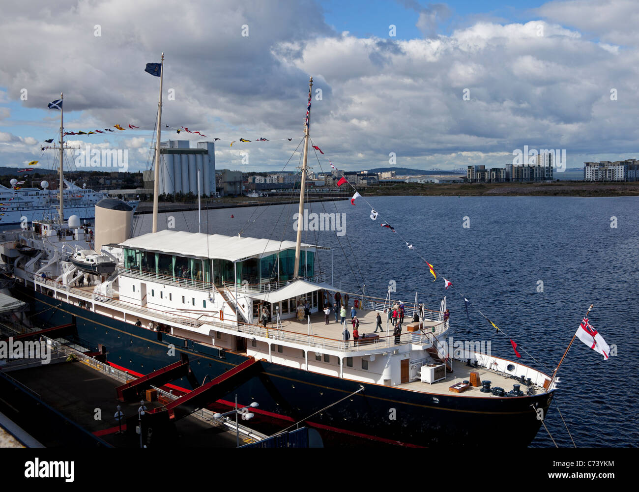 Royal Yacht Britannia Ocean Terminal Edinburgh Leith Scotland UK Europe ...