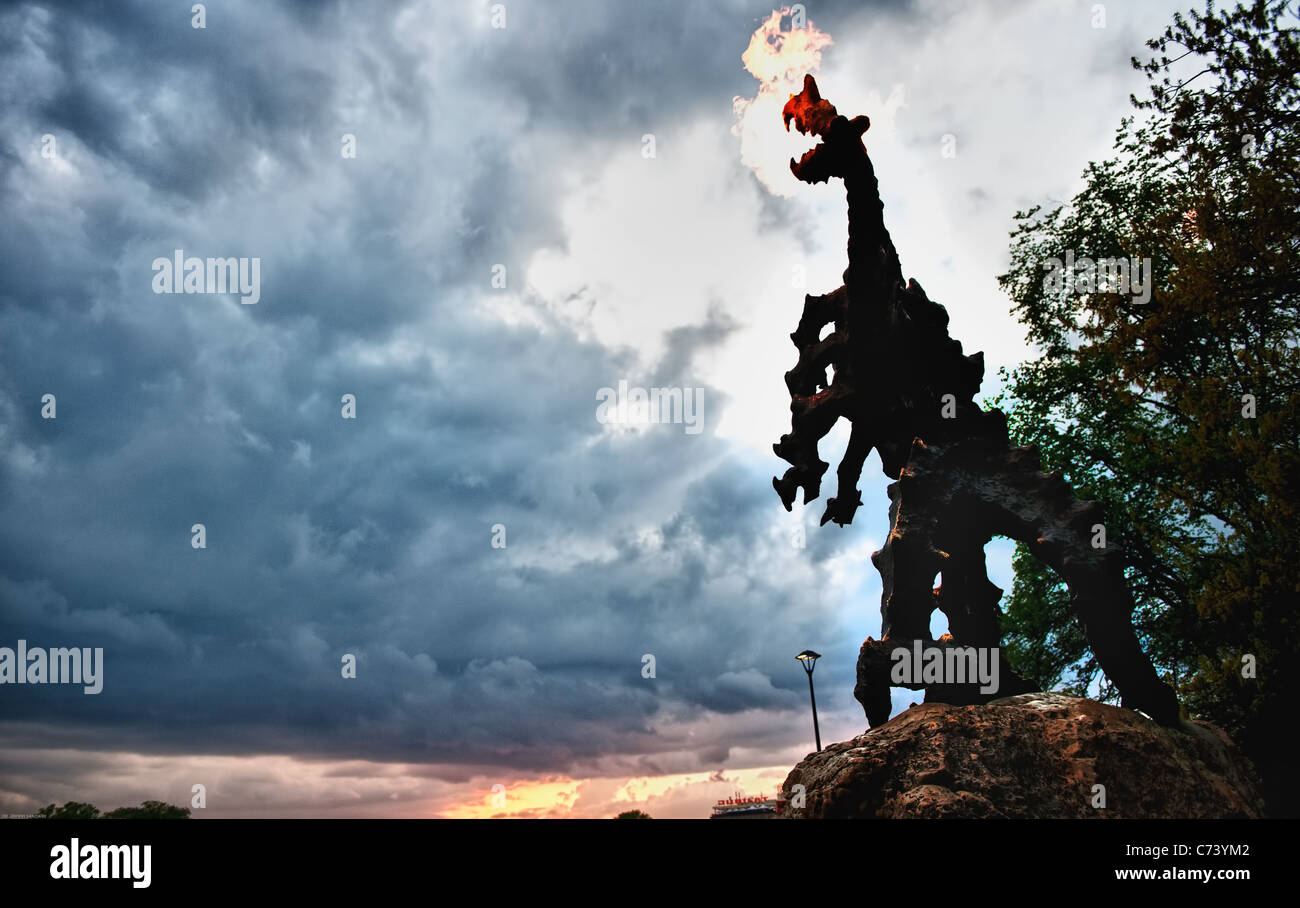 Krakow, dragon, Poland Stock Photo - Alamy