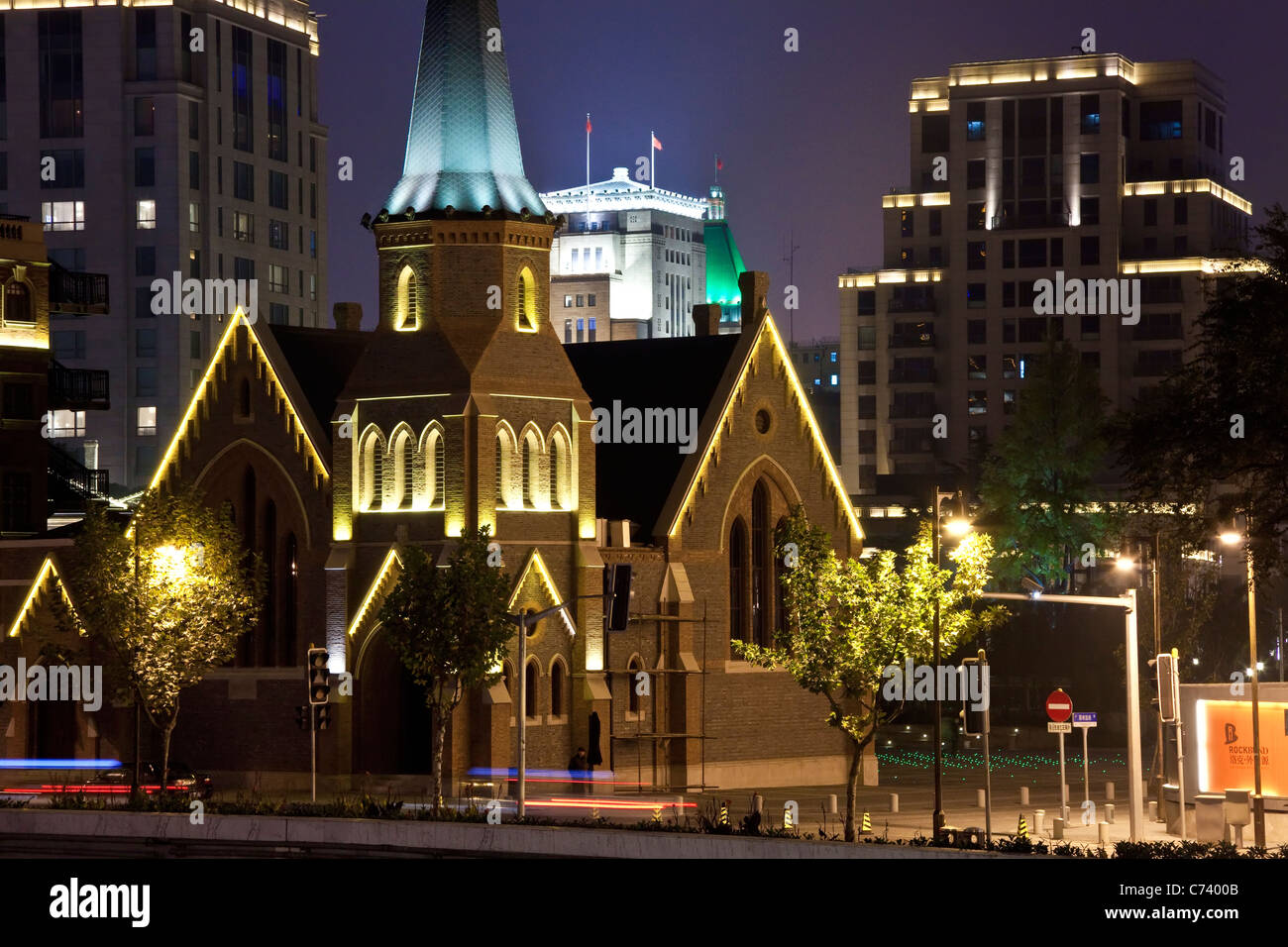 Suzhou Creek, Church, Shanghai, China Stock Photo - Alamy
