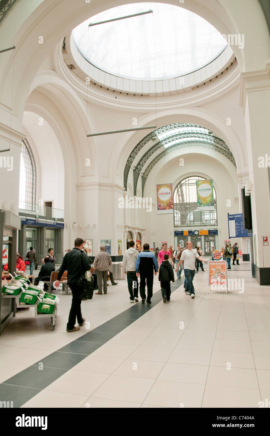 Dresden Hauptbahnhof main station, the Free State of Saxony, Germany ...