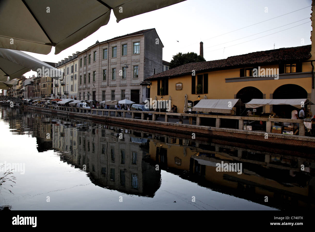 Naviglio Grande - a lively area in central Milan with an open air ...